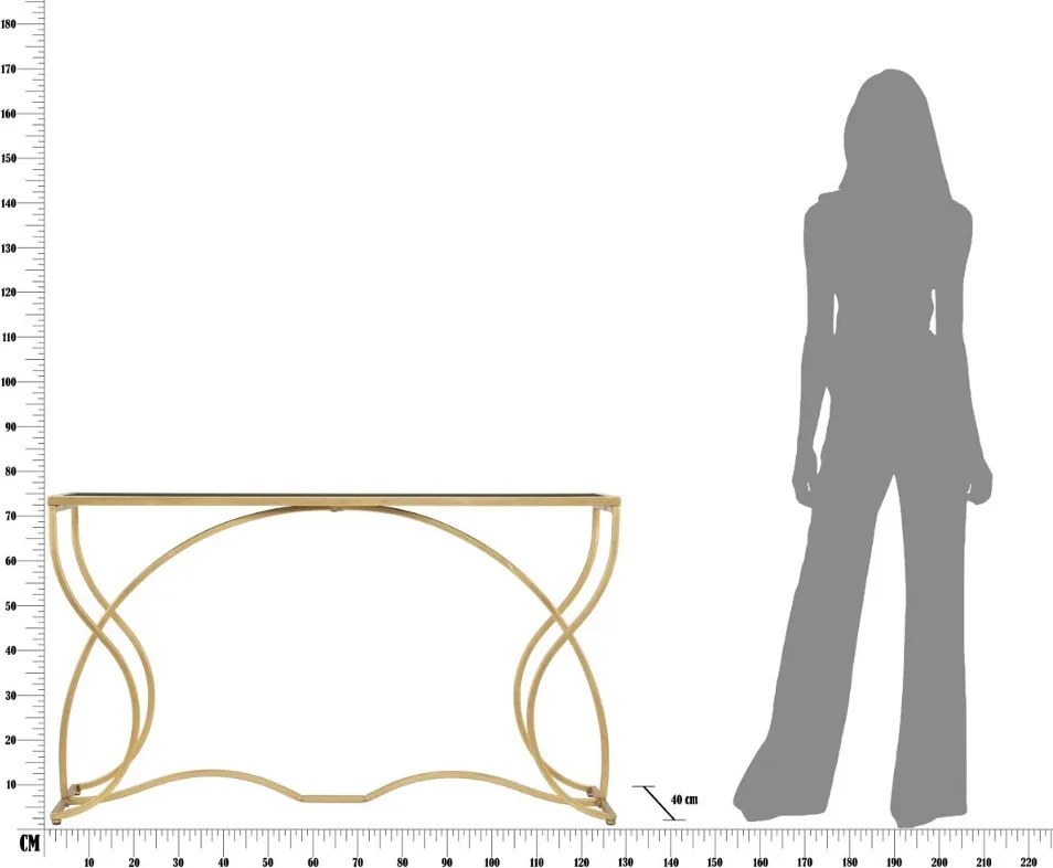 Designová konzole Sachiyo 130 cm zlatá