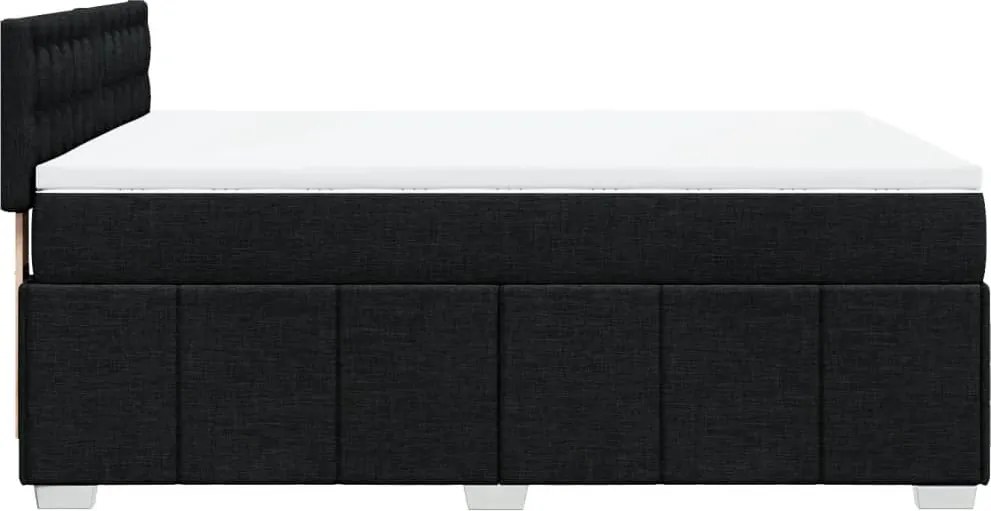 Box spring postel s matrací černá 140x200 cm textil 3289407