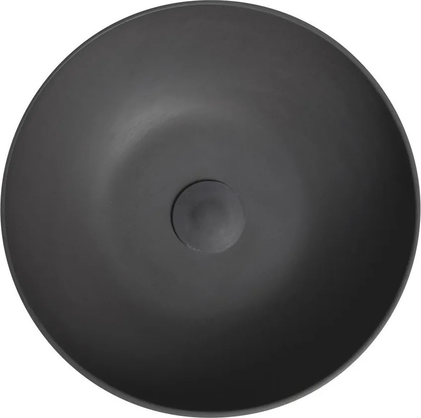 Sapho Sapho, FORMIGO betonové umyvadlo na desku, průměr 39cm, antracit, FG316