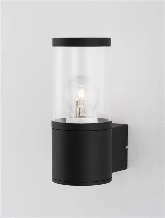 NV 9002873 Venkovní nástěnné svítidlo CETERA černý hliník a akryl E27 1x12W 220-240V IP54 bez žárovky - NOVA LUCE
