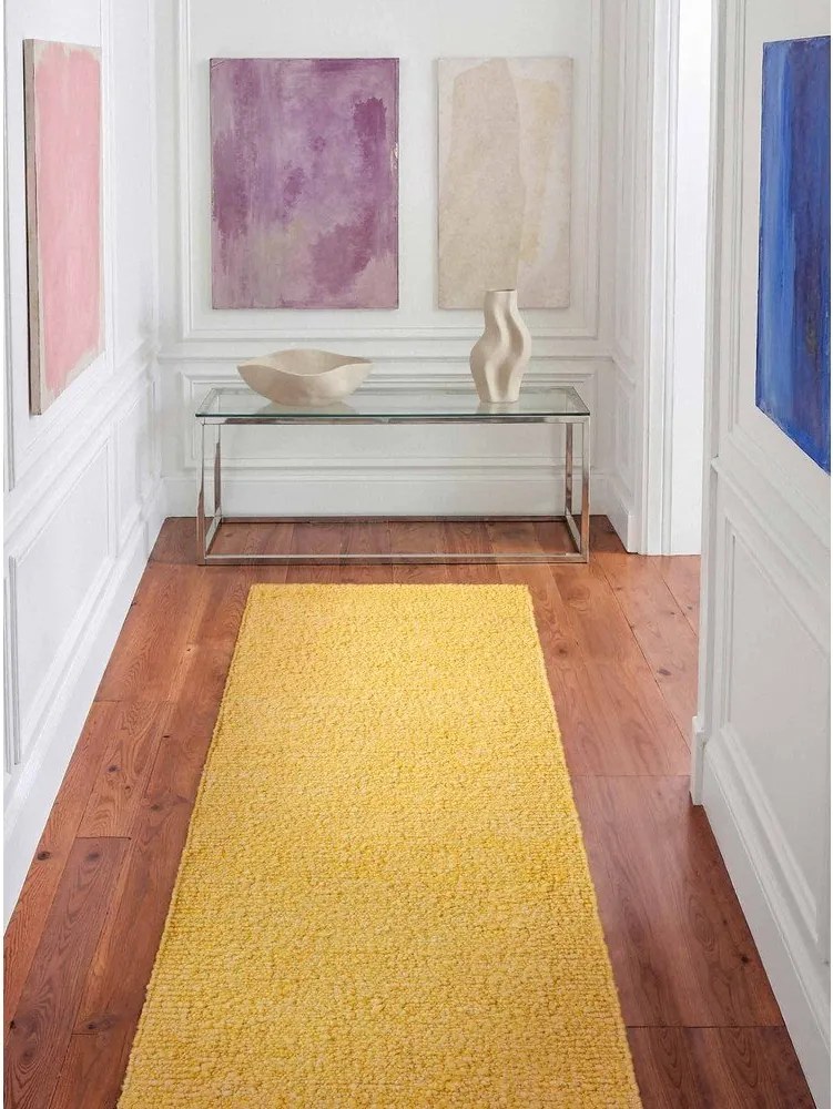 Žlutý ručně tkaný běhoun 80x300 cm Notting Hill Portobello – Ted Baker