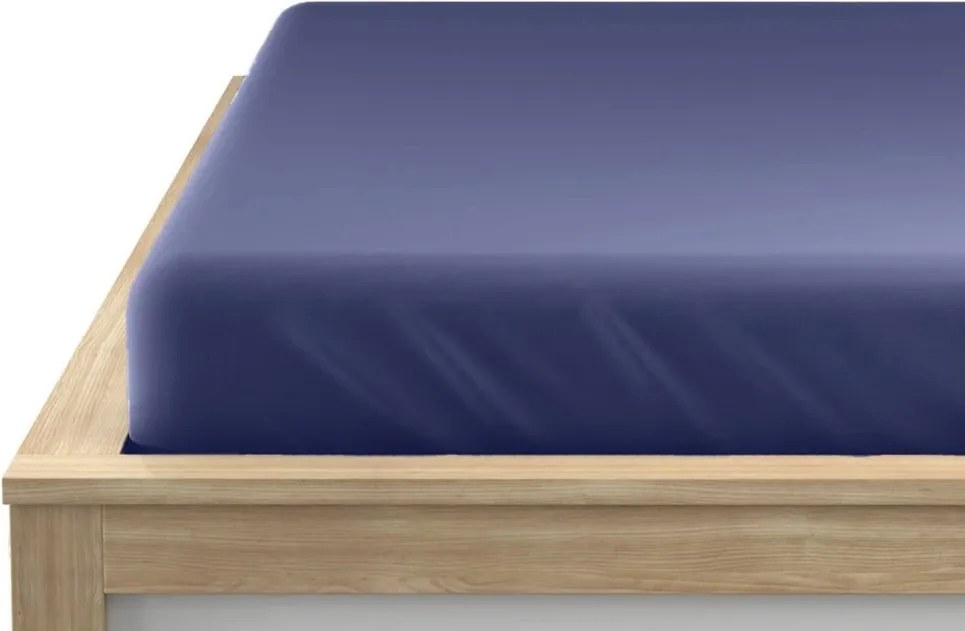 Jersey prostěradlo HIGHFIT tmavě modré 180 x 200 cm