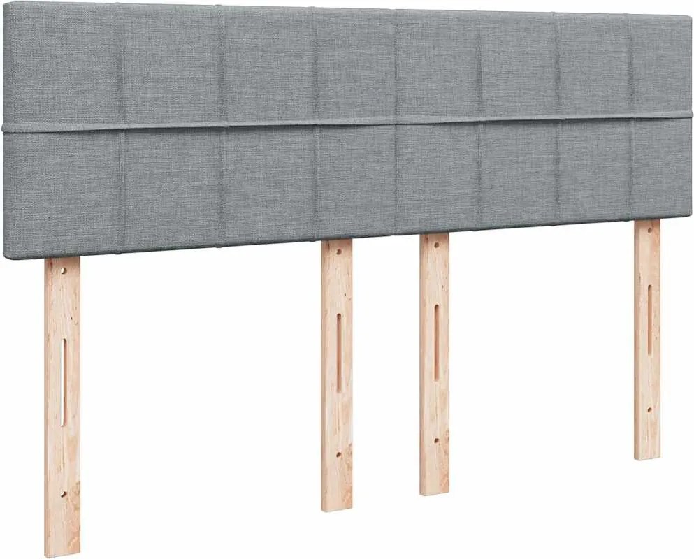 Box spring postel s matrací světle šedá 160 x 200 cm textil 3287507