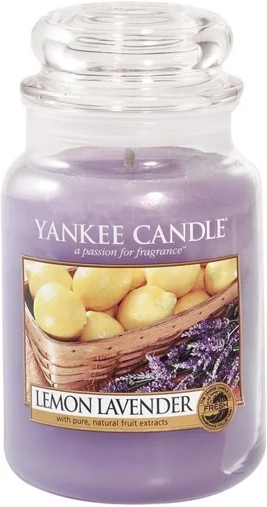 Yankee Candle Svíčka Yankee Candle 623gr - Lemon Lavender, fialová barva, sklo, vosk