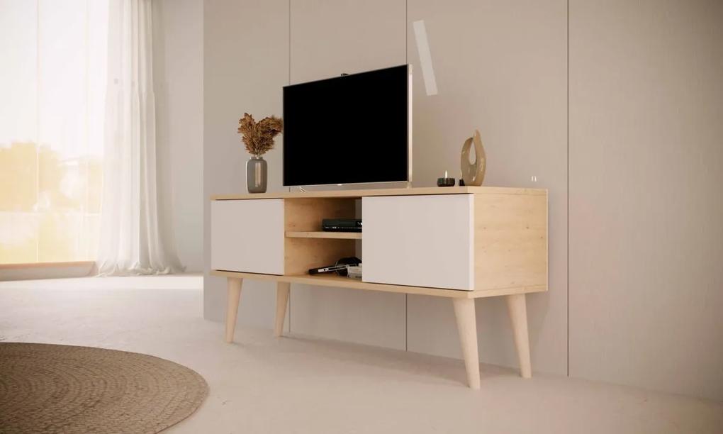 TV stolek TORONTO 120 cm dub artisan/bílý