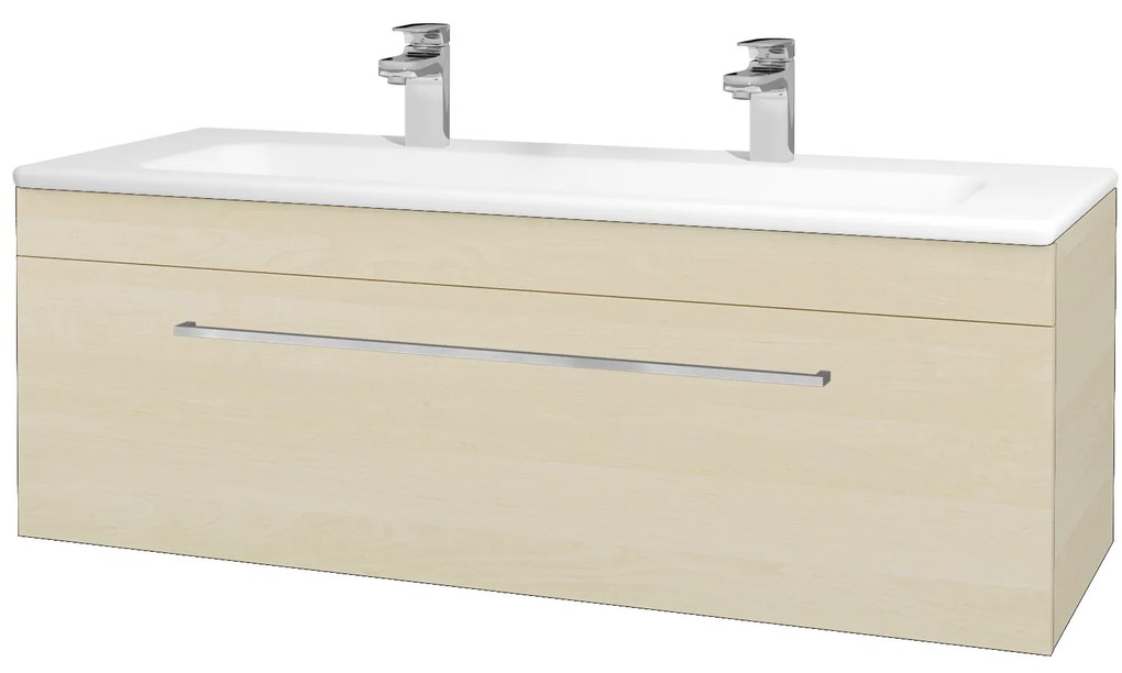 Dřevojas Koupelnová skříň ASTON SZZ 120 Varianta: N01 Bílá lesk / Úchytka T04 / N08 Cosmo