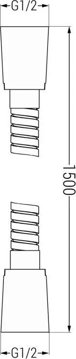 Sprchová hadice M - opletená 150 cm - růžovozlatá