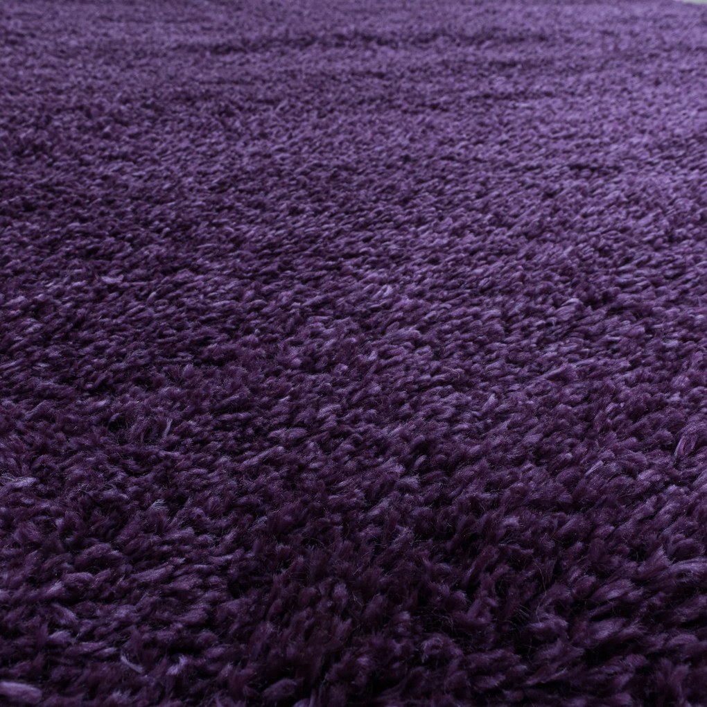 Ayyildiz Kusový koberec FLUFFY 3500, kulatý, Lila Rozměr koberce: 120 cm KRUH