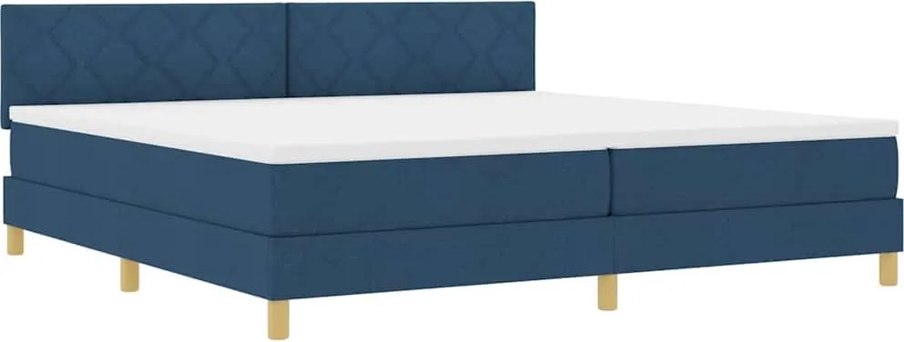 Postel s boxspringem s polštářem Modrá 200 x 200 cm textil 3339027