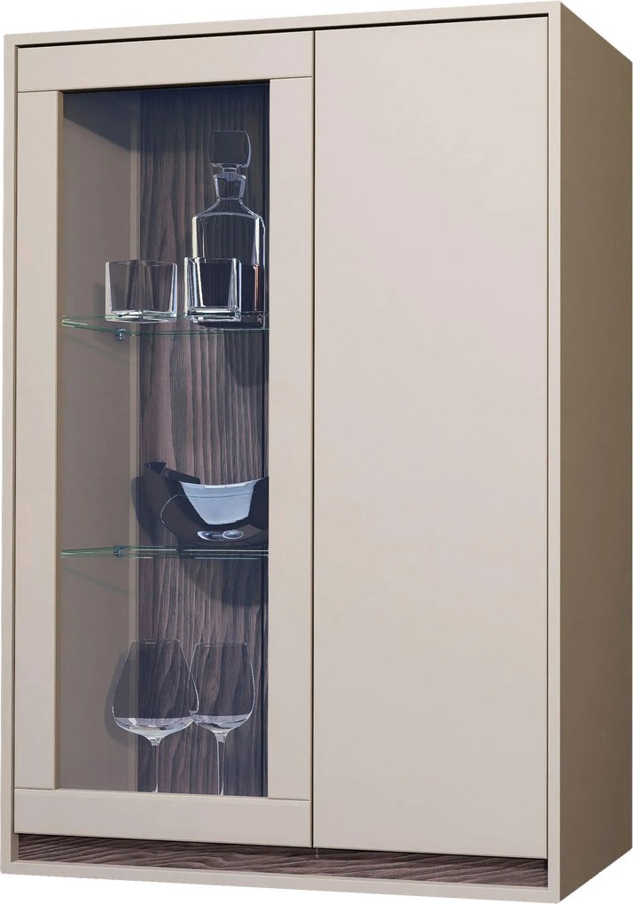 XXXLutz ZÁVĚSNÁ VITRÍNA, barvy ořechu, kašmírová, 78/113/36 cm Stylife - Závěsné vitríny - 001937015527