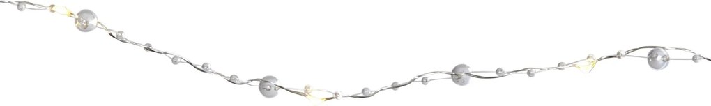 Star trading Světelný řetěz PEARK 20xLED D.1,9m čirý - STAR TRADING Světelný LED řetěz Dew drop, stříbrná barva, čirá barva, kov, plast
