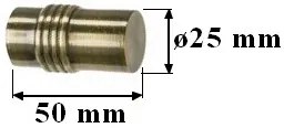 GARNÝŽE-HEBR Garnýž Cylinder mosaz dvojitá 480 cm