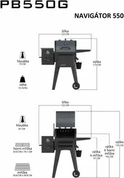 Pit Boss Gril na pelety Navigator 550 /PB550G