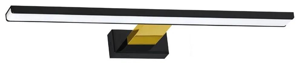 Milagro | LED Koupelnové osvětlení zrcadla SHINE LED/13,8W/230V IP44 černá/zlatá | MI1820