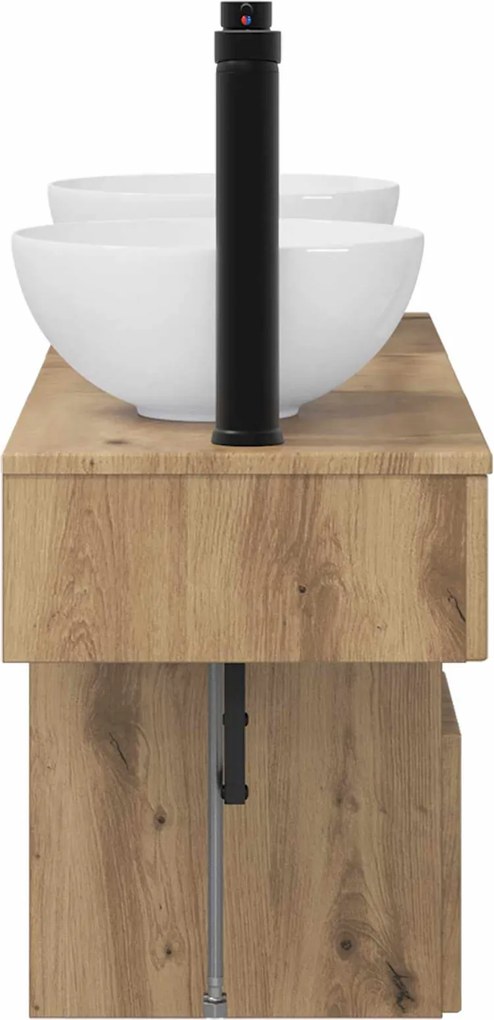 Sada koupelnového nábytku 3 ks Dub artisan Kompozitní dřevo 3405586