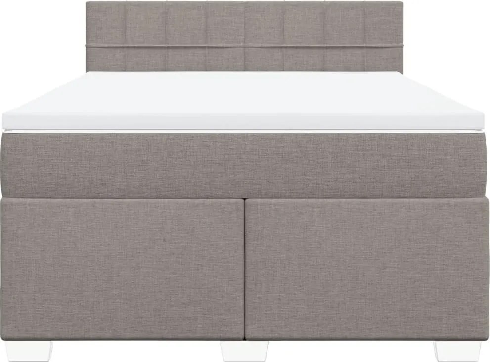 Box spring postel s matrací taupe 140x200 cm textil 3288215