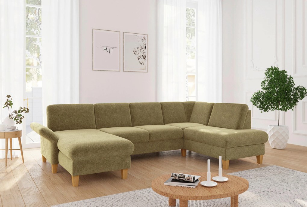 XXXLutz SEDACÍ SOUPRAVA, textil, olivově zelená Sit & More - Sedací soupravy - 00014401613C