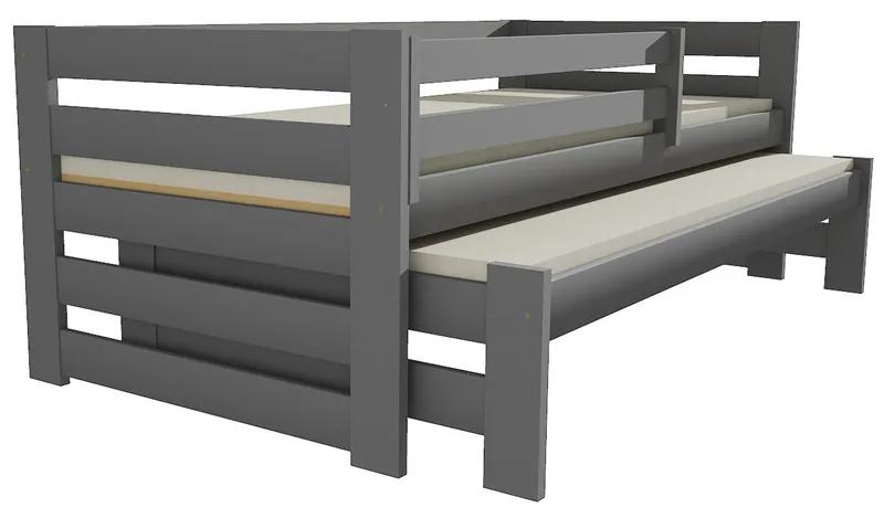 Vomaks Dětská postel s výsuvnou přistýlkou DPV 007 80 x 200 cm moření dub