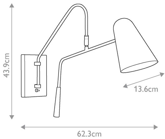 Feiss FE-SIMON1 - Nástěnná lampa SIMON 1xE27/60W/230V černá/zlatá