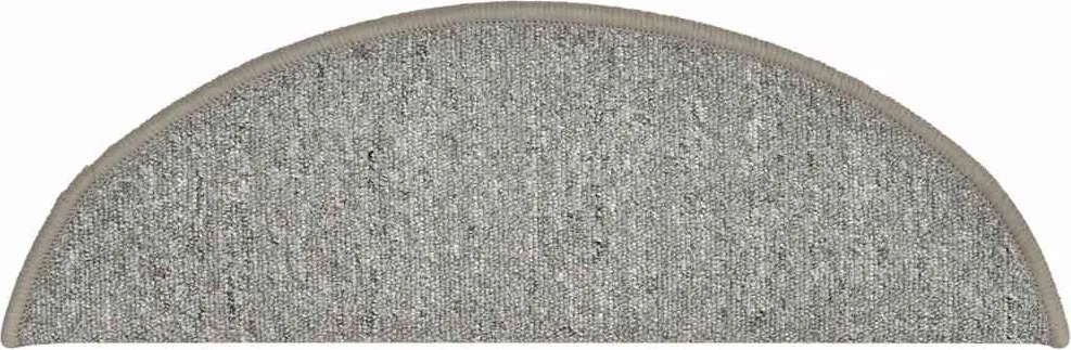 Schodové rohože 30 ks 56 x 17 x 3 cm světle šedé, půlkulaté 3365746