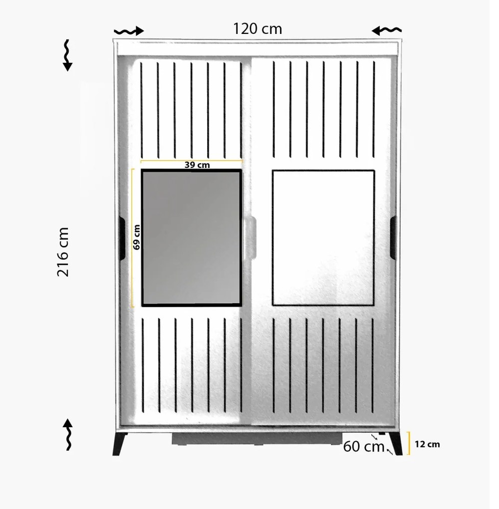 Šatní skříň Pasific I 120 cm bílá