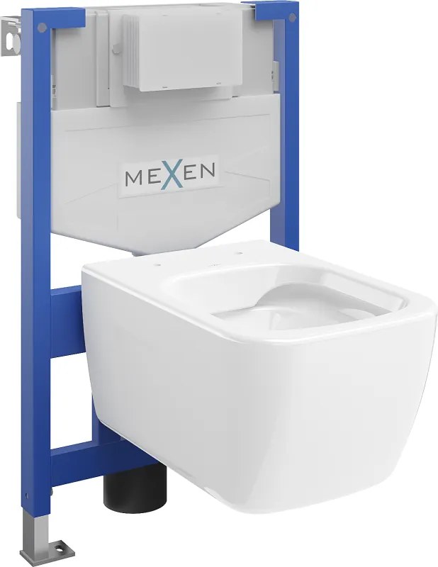 Mexen Margo sada pro podomítkovou WC konstrukci Fenix XS-F s mísou WC, bílý lesk - 6803342XX00
