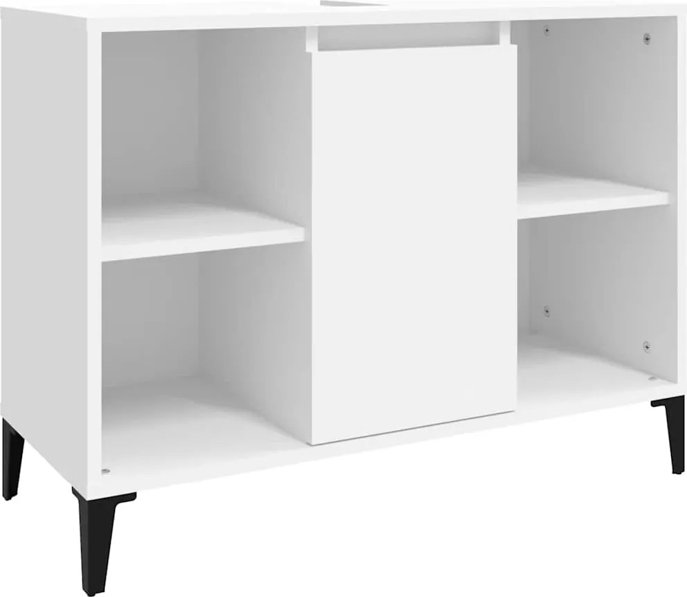 3dílný set koupelnového nábytku bílý kompozitní dřevo 3185621