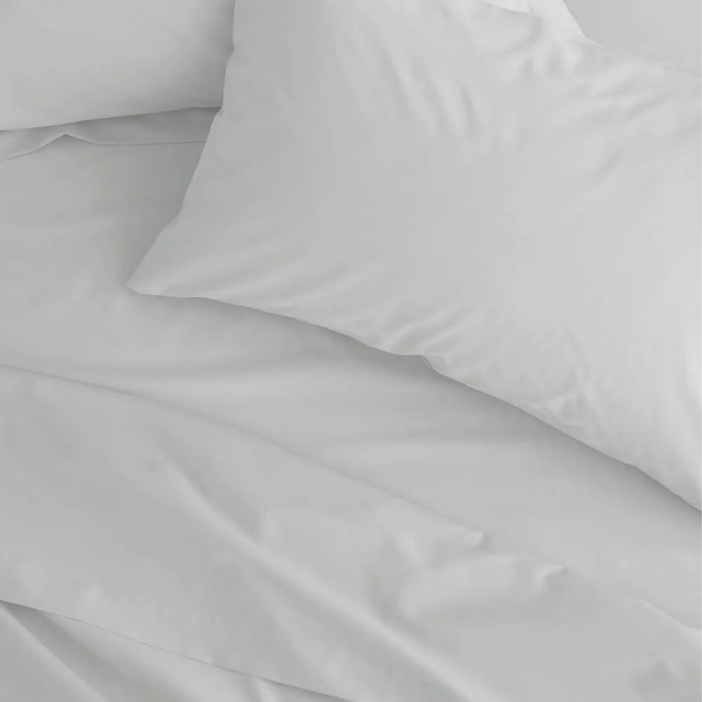 Bílé napínací perkálové prostěradlo 90x190 cm Easy Iron Percale – Catherine Lansfield