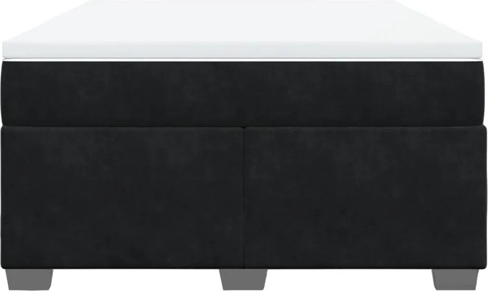 Box spring postel s matrací černá 160x200 cm samet 3285295