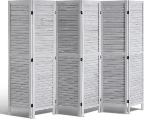 Dřevěný dělič pokojů Dřevěná zástěna 6 panelů oddělující místnost