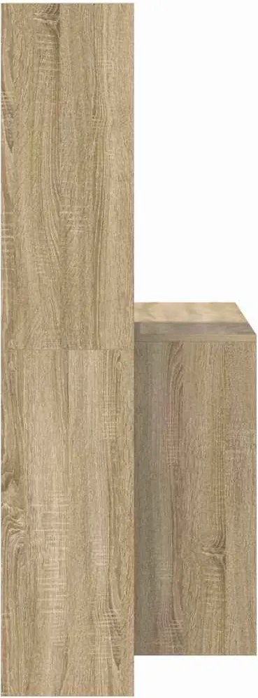 Stůl s policí Sonoma dub 138,5 x 55 x 143 cm Kompozitní dřevo 3337251