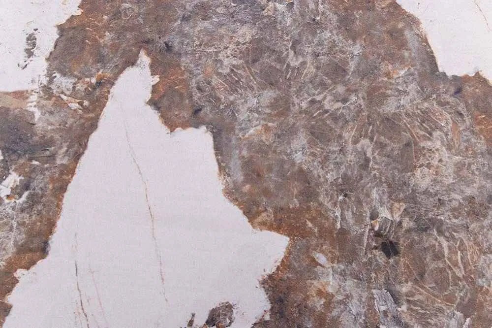 Oválný rozkládací jídelní stůl Parthenia 160-200 cm přírodní kámen