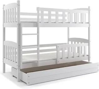 Dětská patrová postel KUBUS 200x90 cm Bílá
