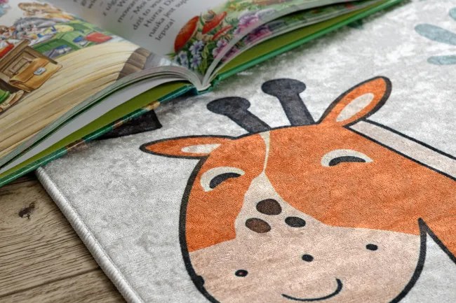 Dětský koberec protiskluzový BAMBINO 61570 krémový / zelený