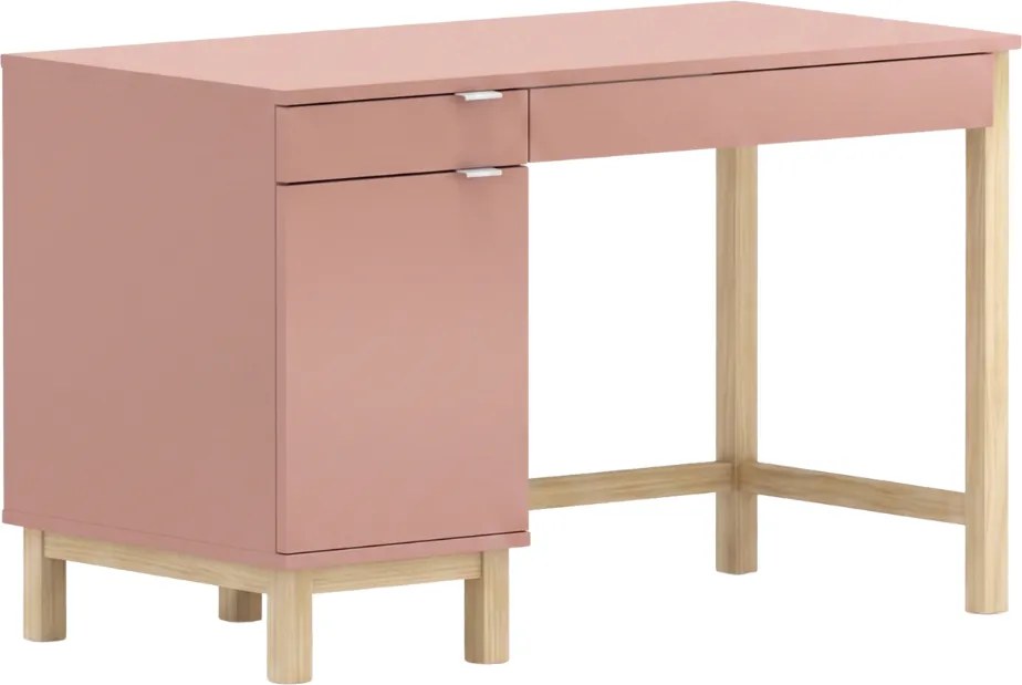 Dětský psací stůl MODEL se šuplíky a skříňkou Zvolte barvu: Světle modrá s bílým úchytem, Zvolte rozměr: 100x60 cm, Zvolte stranu: Levá