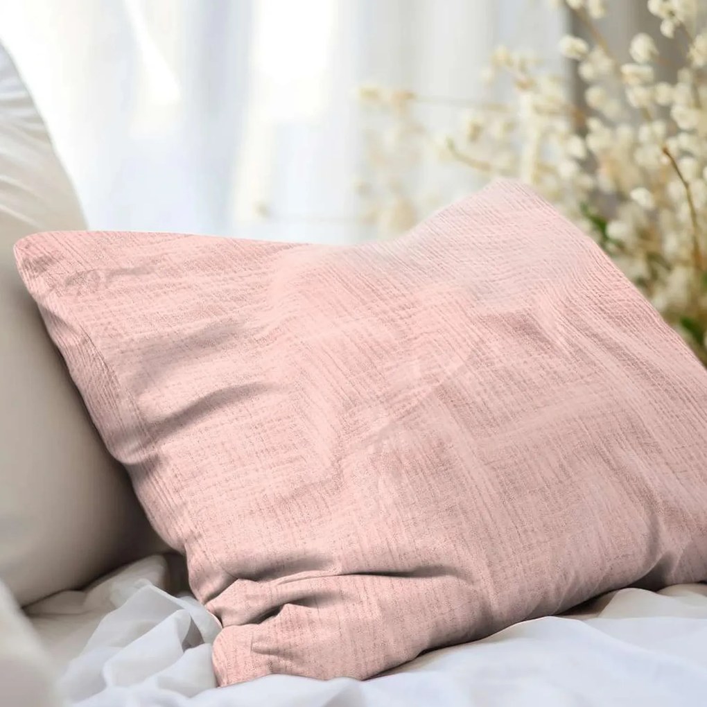 Mušelínové povlečení Old rosa Velikost: 140 x 200 + 70 x 90