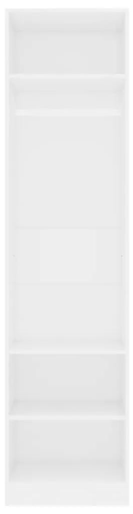 Šatní skříň bílá 50 x 50 x 200 cm dřevotříska - Default Title
