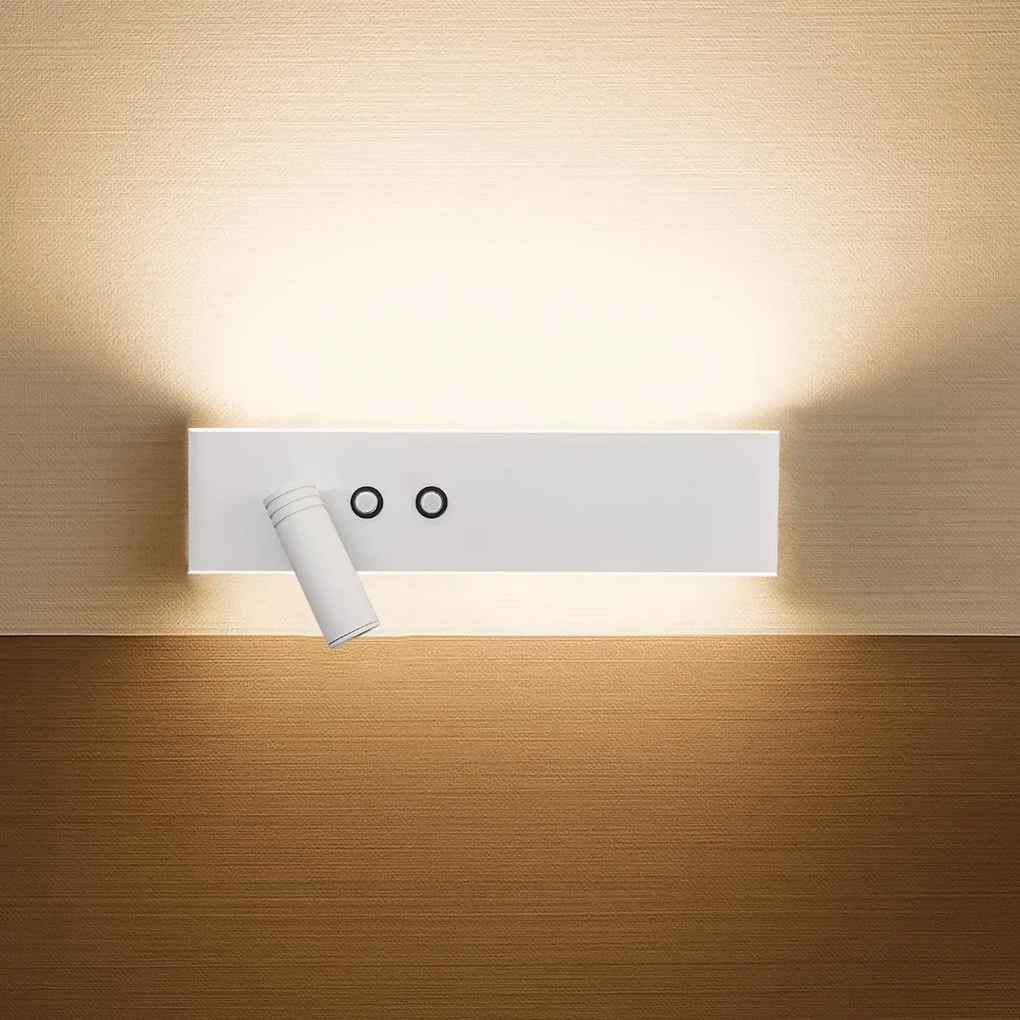 Nástěnné LED svítidlo Resort L, 1x LED 10+3w, 4000k, (možnost polohování), w