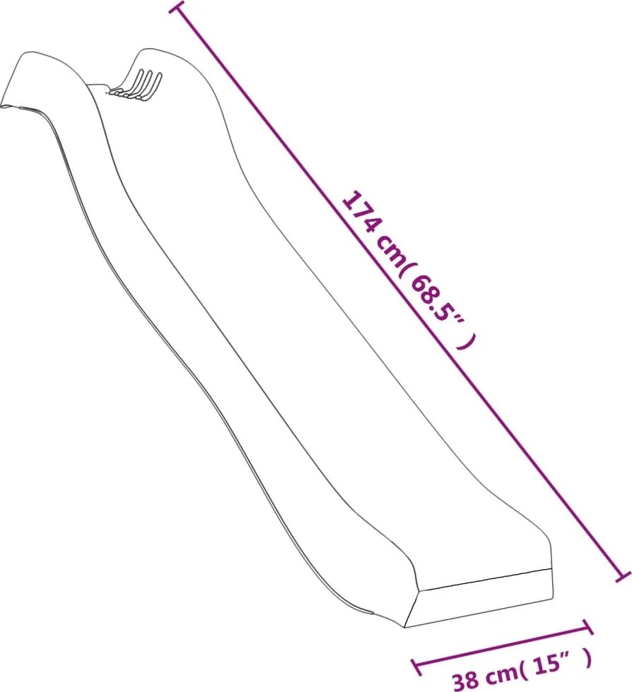 vidaXL Skluzavka modrá 174 x 38 cm polypropylen [826598]