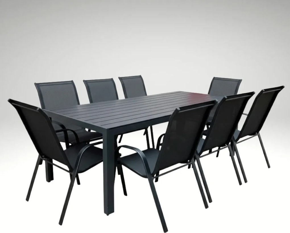 Vikio Venkovní zahradní set 180x90 pro 8 osob DK305 antracit