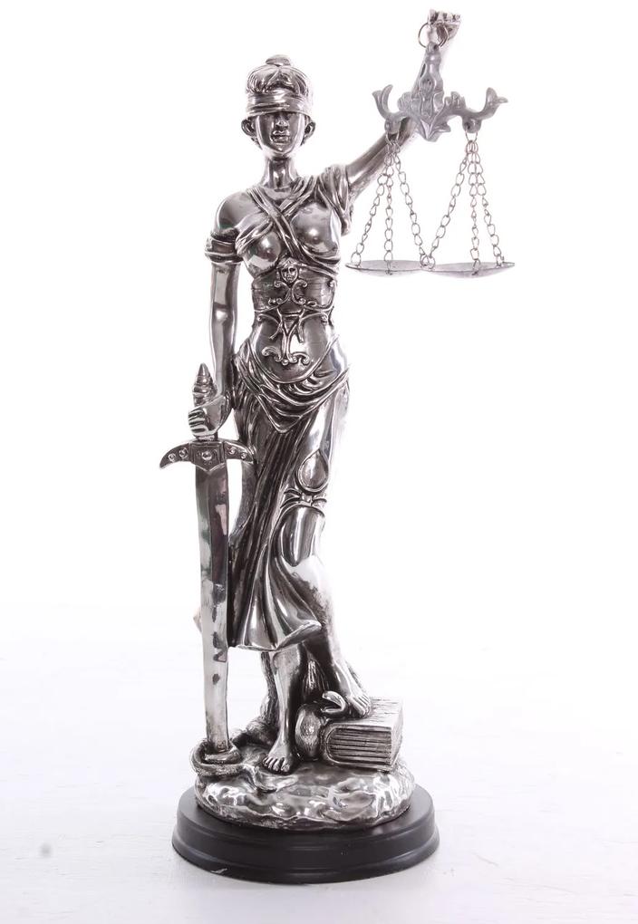 Socha spravedlnosti JUSTICE (v. 33cm) vzor 931 - stříbrná | BIANO