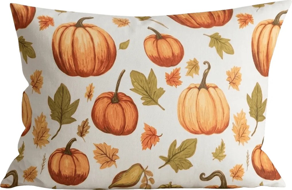Povlak na polštář z mikrovlákna AUTUMN PUMPKINS 50x70 cm, barevný