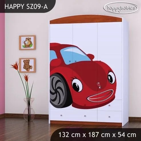 Dětská skříň RED CAR - TYP 9