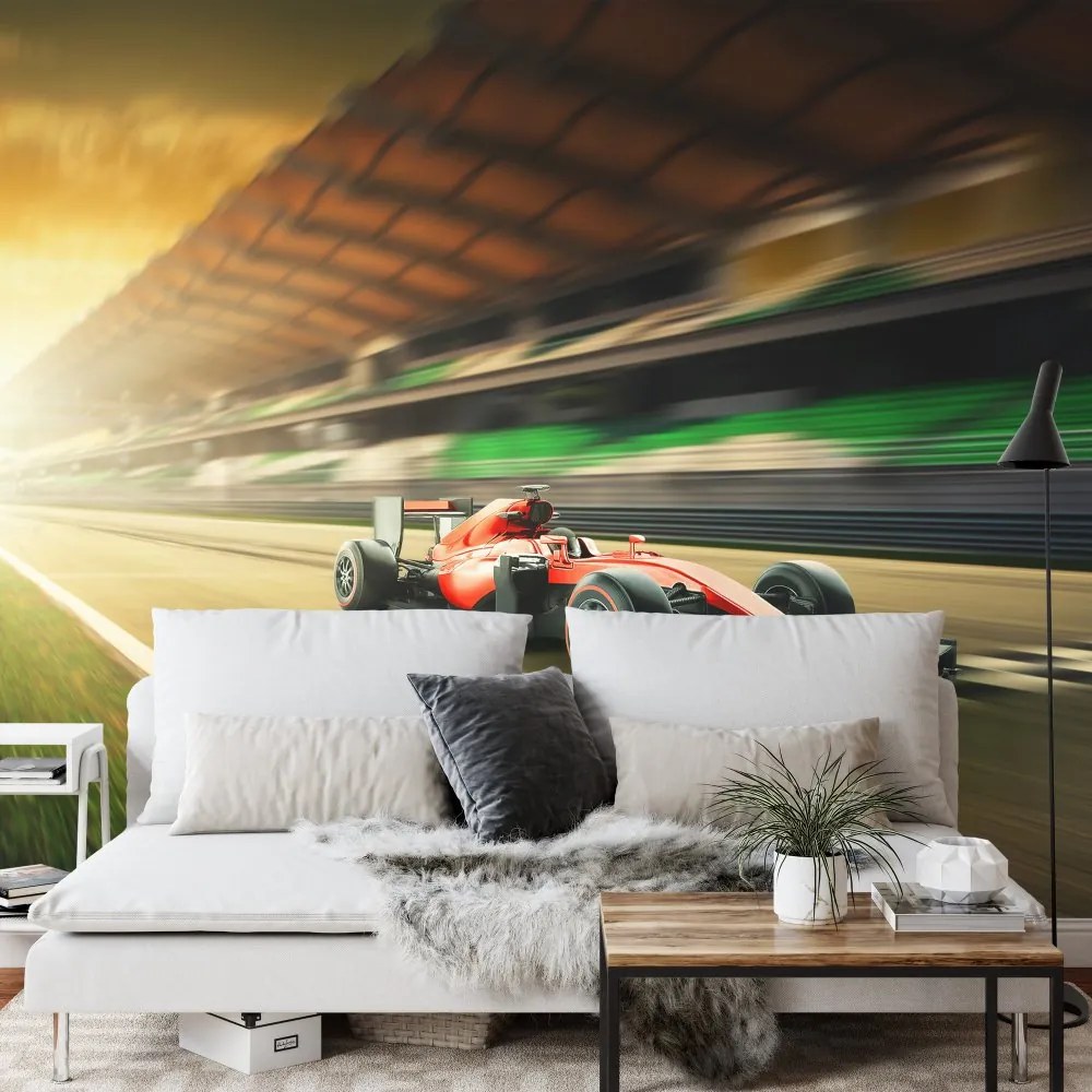 Fototapeta Vůz F1 Na Cílové Čáře Omyvatelný vlies 104x70.5