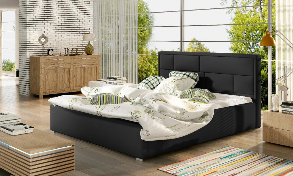 Eltap Čalouněná postel Latina s úložným prostorem Materiál a barva potahu: Sawana 21 - šedá, Rozměry (cm): 160x200