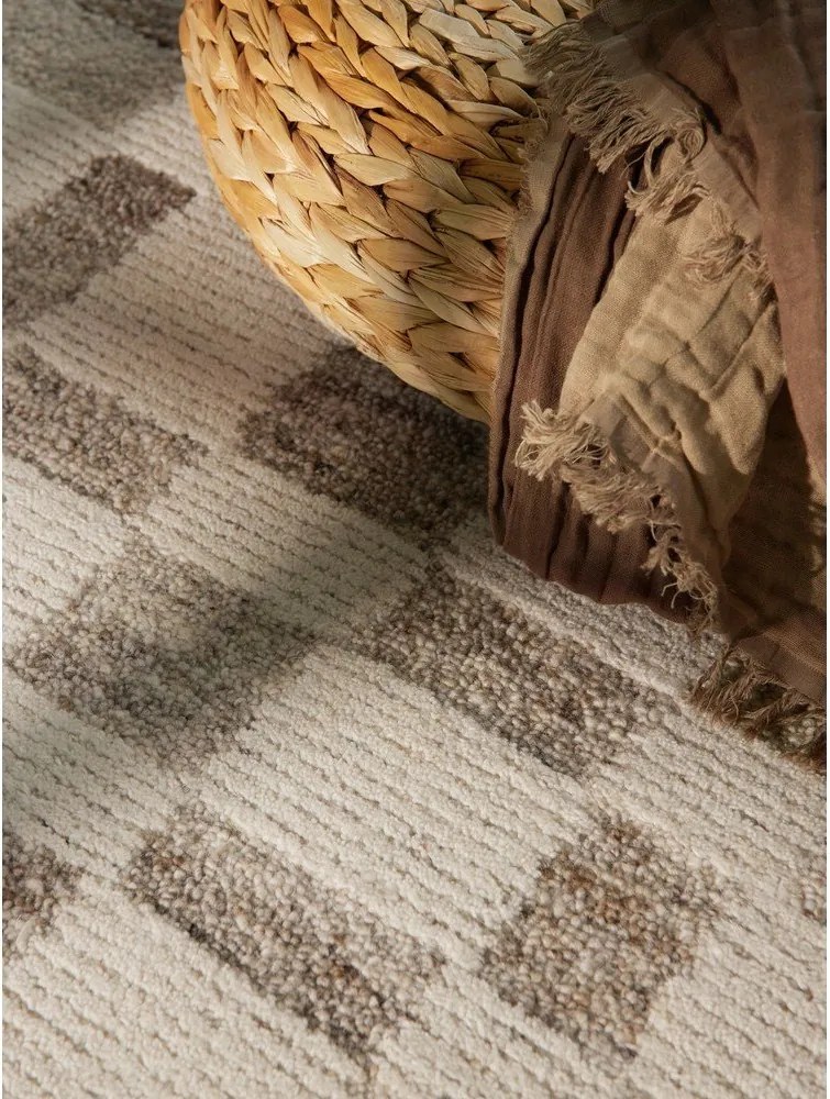 Krémový ručně tkaný vlněný koberec 160x230 cm Boho 1.0 Structa – Vikosa