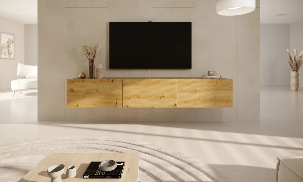 Závěsný TV stolek Dallas 160 cm dub Artisan