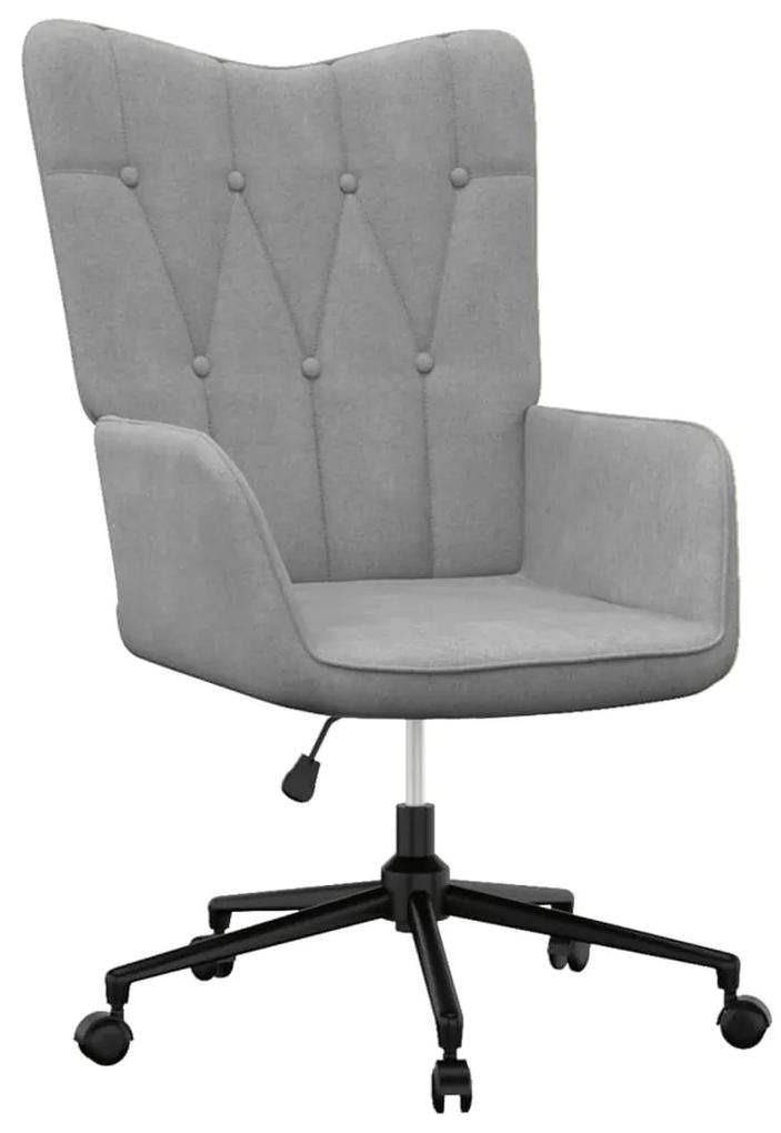 327644 vidaXL Relaxační židle světle šedá textil