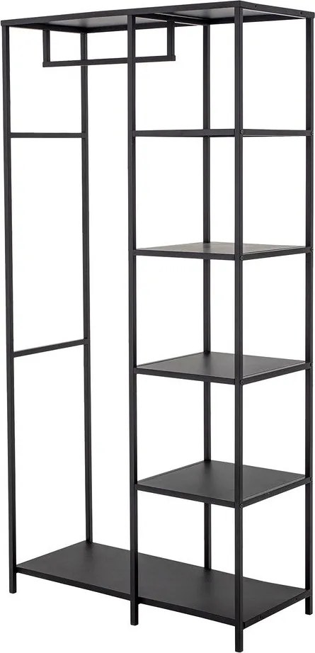 Černý kovový stojan na oblečení 90x183x40 cm Valde – Bloomingville