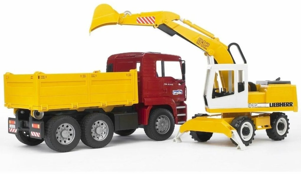 Bruder Nákladní auto MAN TGA s bagrem Liebherr, 1:16, 73 x 18,5 x 23 cm